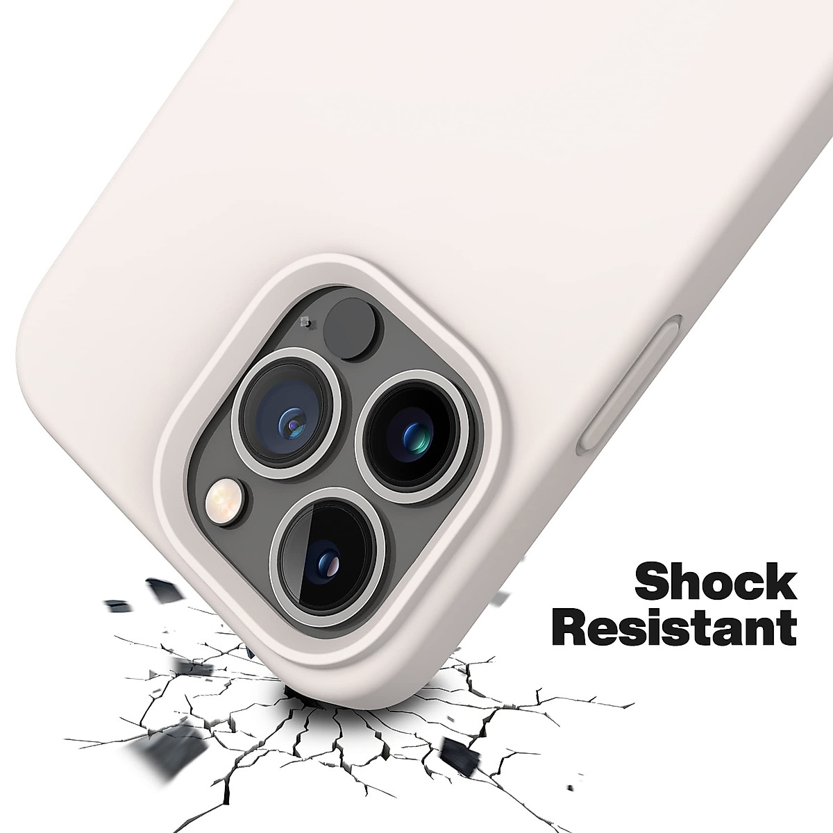 OTOFLY Designed for iPhone 13 Pro Max Case, Silicone Shockproof Slim Thin Phone Case for iPhone 13 Pro Max 6.7 inch (Stone)