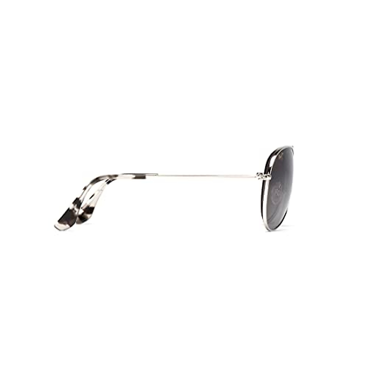 Maui Jim Men's and Women's Mavericks Polarized Aviator Sunglasses, Silver/Neutral Grey, Medium