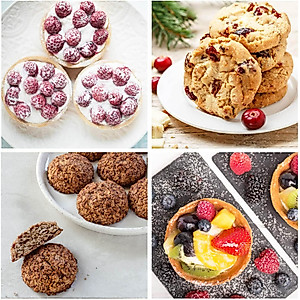 Silicone Muffin Top Pans, 2 Pack Non-stick 3" Whoopie Pie Baking Pan 3 Inch Round Tray Silicone Egg Sandwich Molds for Mini Cakes Biscuits Egg Cloud Bread Buns English Muffins Breakfast Sandwiches