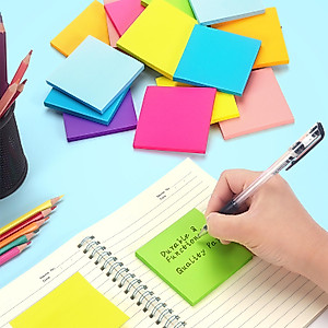 Early Buy Sticky Notes 8 Bright Color 8 Pads Self-Stick Notes 3 in x 3 in, 60 Sheets/Pad