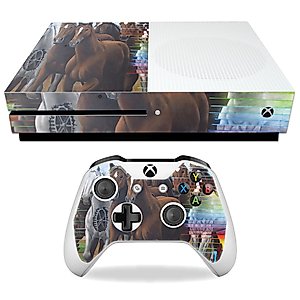 MightySkins Skin Compatible with Microsoft Xbox One S - Horse Stampede | Protective, Durable, and Unique Vinyl Decal wrap Cover | Easy to Apply, Remove, and Change Styles | Made in The USA