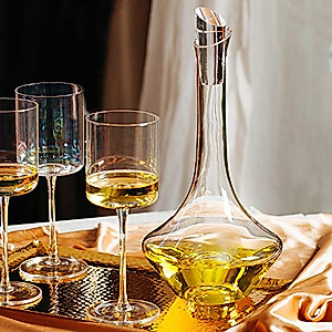 BTaT- Wine Decanter with Stopper, Hand Blown Crystal Glass, Wine Accessories, Wine Carafe, Wine Gift, Wine Aerator, Red Wine Decanter, Wine Air Aerator