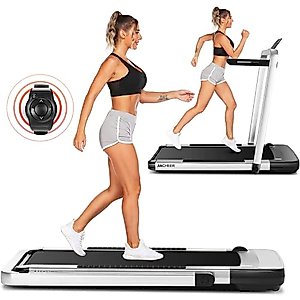 ANCHEER Treadmill,Folding Treadmill for Home Workout,Electric Walking Under Desk Treadmill with APP Control, Portable Exercise Walking Jogging Running Machine (Silver)