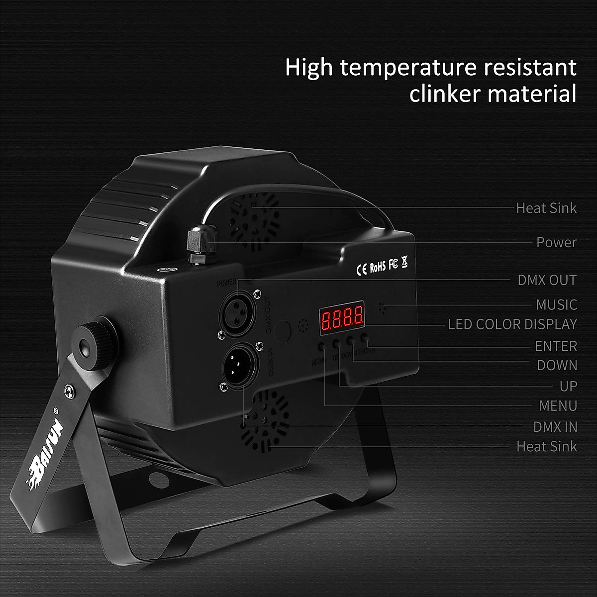 2 Pack Stage Lights 36 LED DJ Lights RGB Par Lights Uplights Stage Lighting Remote & DMX Controlled Party Lights for Wedding Christmas Birthday Disco Music Show