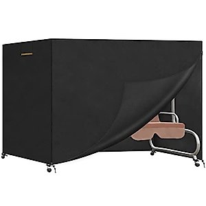 VANSHEIM 4 Seater Garden Swing Cover Outdoor Swing Chair Bench Covers Garden Hammock Cover Swing Seat Cover Waterproof Heavy Duty Rip Proof Water Resistance Dust Proof Oxford Polyester 98.4"x59"x62.9"