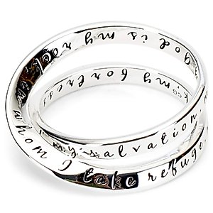 Dicksons Psalms 18:2 Inspirational Women's Double Mobius Silver-Plated Fashion Ring, Size 7