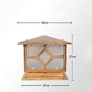 IP54 Courtyard Waterproof Street Lantern Outdoor Community Landscape Light Park Aluminum Lighting Pillar Lamp Anti-Rust Column Light Patio Decorative Post Lamp