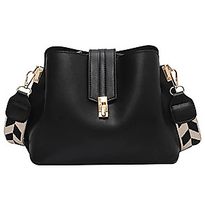 Women Shoulder Bags PU Leather Cute Hobo Tote Handbag Cossbody Purse with Buckle Closure