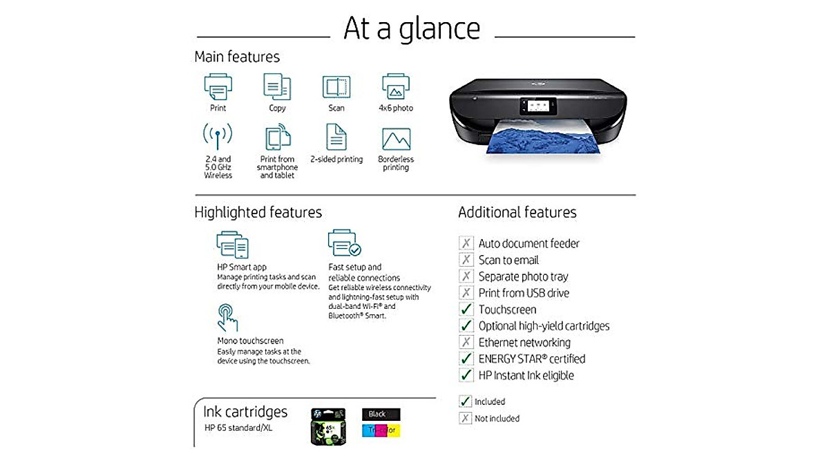 HP ENVY 5055 All-in-One Printer - Wireless & Alexa Compatible