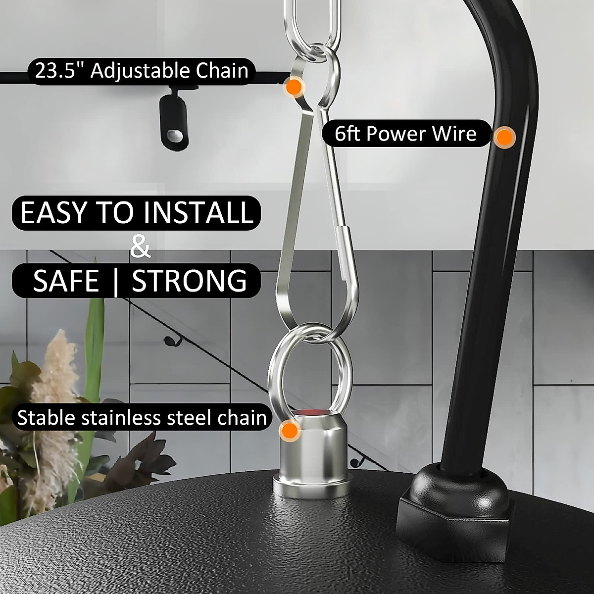 Kollecktiv Patio Heater 1500W, Outdoor Heaters for Patio, Electric Heater Hanging Outdoor Heater with IP65 Waterproof and Dustproof, Tip-over & Overheating Protection, 3 Heat Settings Infrared Heater