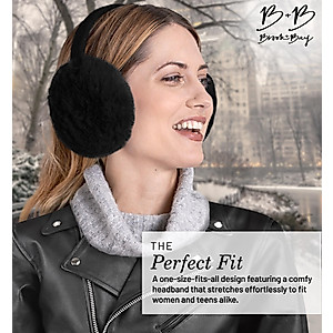 Brook + Bay Fleece Ear Muffs - Cozy & Foldable Earmuffs - Winter Ear Warmers for Women - Soft & Warm Ear Muffs for Women