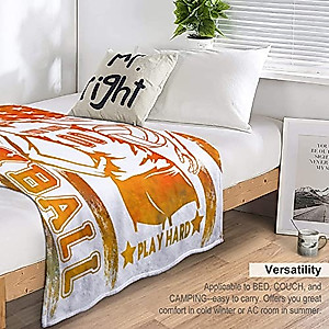 BEOIIBIRD Custom Volleyball Blanket Gifts, Throw Blankets 50”x40” Warm Cozy Soft, Personalized Blanket with Text for Athletes Players Children Girls Game Bed Sofa Couch Travel Car