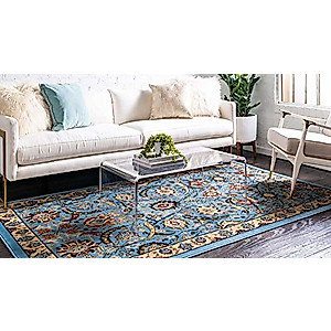 Unique Loom Espahan Collection Area Rug - Cape Cod (2' 2" x 3' 1" Rectangle, Blue/ Black)
