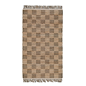 Eco Crave 3x5 Ft Jute Natural Area Rug, 100% Hand Woven Rug for Indoor Front Entrance Kitchen, bedrooms & Bathrooms, Low-Pile Floor Carpet, Premium Quality Home Decor.