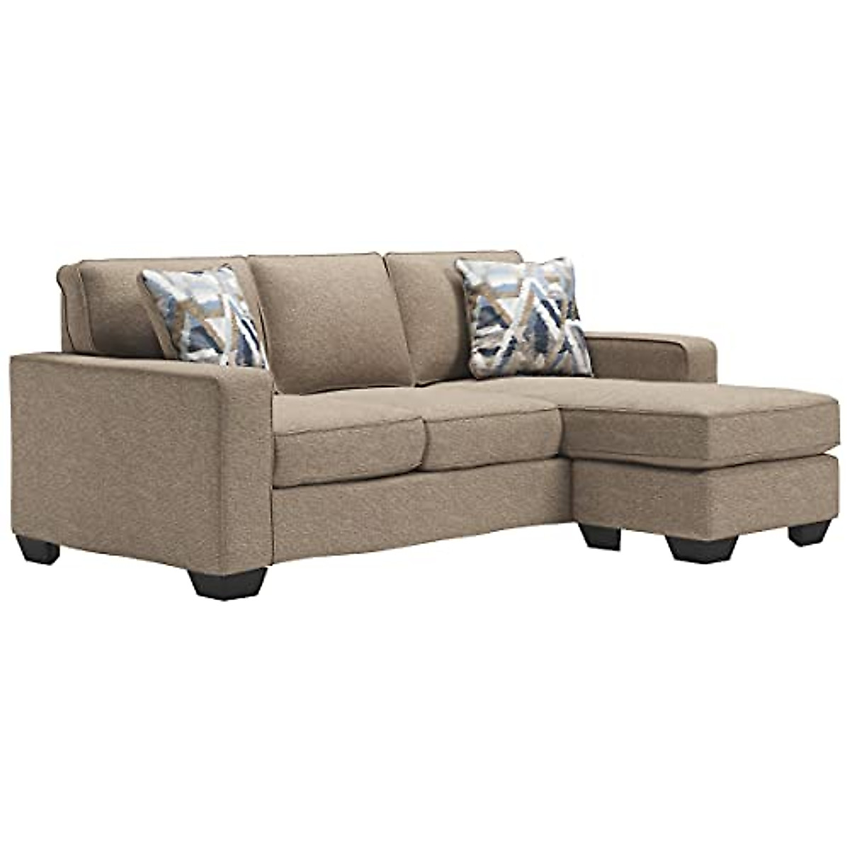 Signature Design by Ashley Greaves Modern Sectional Sofa Couch with Convertible Chaise Lounge, Gray