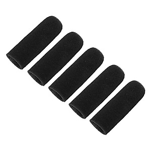 uxcell 5PCS Sponge Foam Mic Cover Conference Microphone Windscreen Shield Protection Black 72mm Long