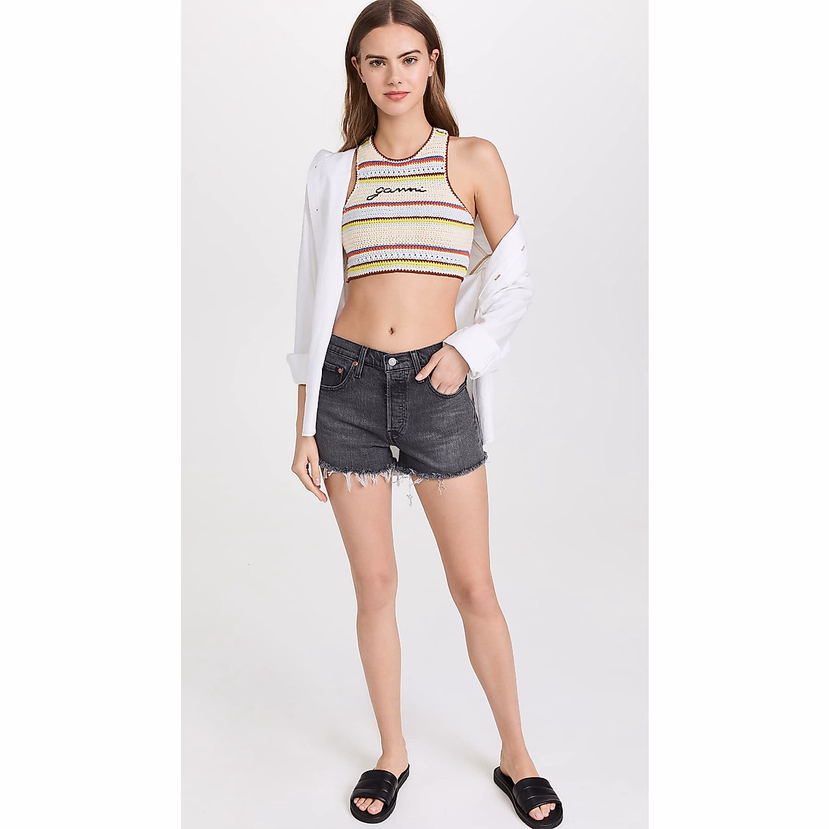 Levi's Women's Premium 501 Original, Cabo Rise Short-Black, 30