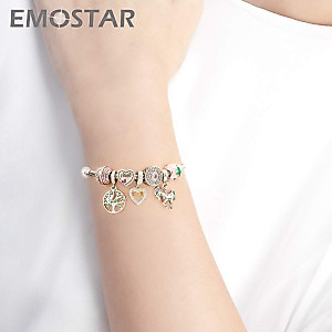 Family Tree of Life Charms fits Pandora Happy Mothers Day Bracelet, 925 Sterling Silver Dangle Familia Heritage Bead Pendant with CZ, Gifts for Easter/Father/Daughter/Son