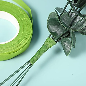 Pengxiaomei Floral Arrangement Kit, Floral Tape and Floral Wire with Cutter,Green Floral Tape 22 Guage Floral Stem Wire 26 Gauge Green Floral Wire for Bouquet Stem Wrap Florist, Wreath Making Supplies