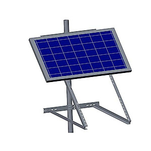 AIMS Power Adjustable Solar Panel Pole Mount Bracket - Fits 2 Panels up to 170 Watts Each