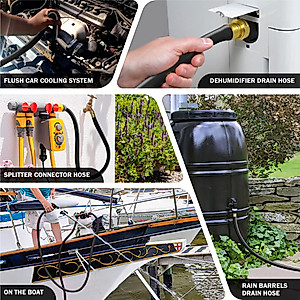 Worth Garden Short Black Garden Hose 3/4 in. x 6 ft. No leak, Durable and Lightweight PVC Water Hose with Solid Aluminum Hose Fittings, Male to Female Fittings, 8 YEARS WARRANTY