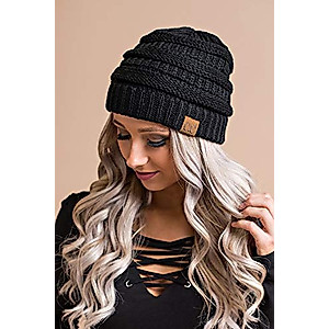 Funky Junque Solid Beanie 3-Pack: Black, H. Grey, Beige