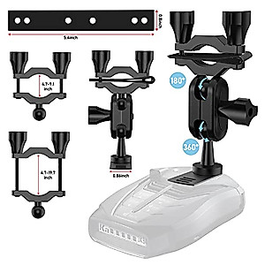 SDSACZMU Radar Detector Mount, Car Rear View Mirror Radar Detector Mount, for Cobra RAD 480i Radar Detector,Easy to Install (at Least 1 inch of Clear Rod Space is Required for Installation)