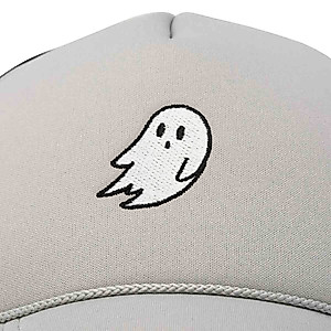 DALIX Embroidered Ghost Trucker Cap Hat Women Men in Gray Black