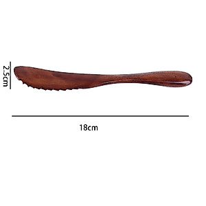 Leadigol 4PCS Wooden Butter Scraper,Non Stick Thick Handle Wood Butter Japan Style Butter Spreader for Kitchen