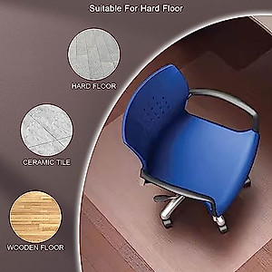 Office Chair Mat for Hard Floor,Plastic Floor Mat,Floor Protector Mat,47INX47IN,27.5INX55IN,23.6INX31.5IN,Transparent Anti-Slip,for Home and Office Use,0.02"/0.04"/0.06"/0.08"/0.12",Waterproof (Size