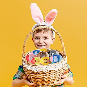 6Pack Easter Wooden Percussion Musical Shake Eggs for Toddler Kids Boys Girls ,Easter Basket Essentials Easter Basket Stuffers