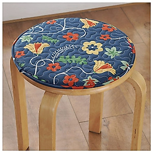 1/2/4 Packs Round Chair Seat Cushion Pads with Tie,Non Slip Round Seat Pads for Dining Chairs High Stool Chairs Bistro Bar Seat (Color : Colour 4, Size : 30cm(1pack))