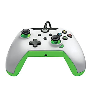 PDP Wired Controller Neon White for Xbox Series X|S, Gamepad, Wired Video Game Controller, Gaming Controller, Xbox One, Officially Licensed - Xbox Series X