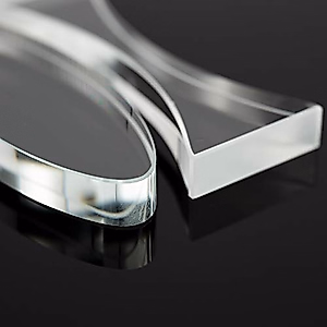 StayMax Concave Convex Lens Set Optical Glass Lens for Physics Teaching 2 Pack