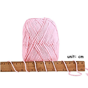 Acrylic & Cotton Blended Knitting and Crochet Yarn Soft Medium Yarn, Breathable and Skin Friendly for Baby Garments, Scarves, Hats, and Craft Projects 200g 27-Dark Blue