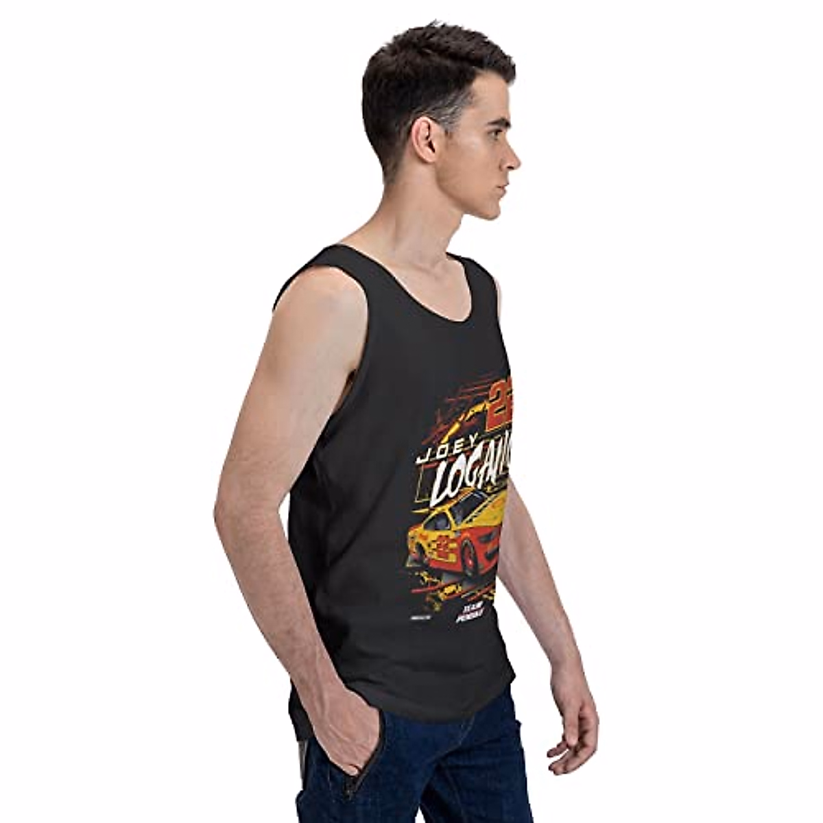 ASFRSH Joey Logano 22 Men Sleeveless Garment Sport T-Shirt Athletic Undershirt Tank Top Shirt Quick Dry Men's Tee Black