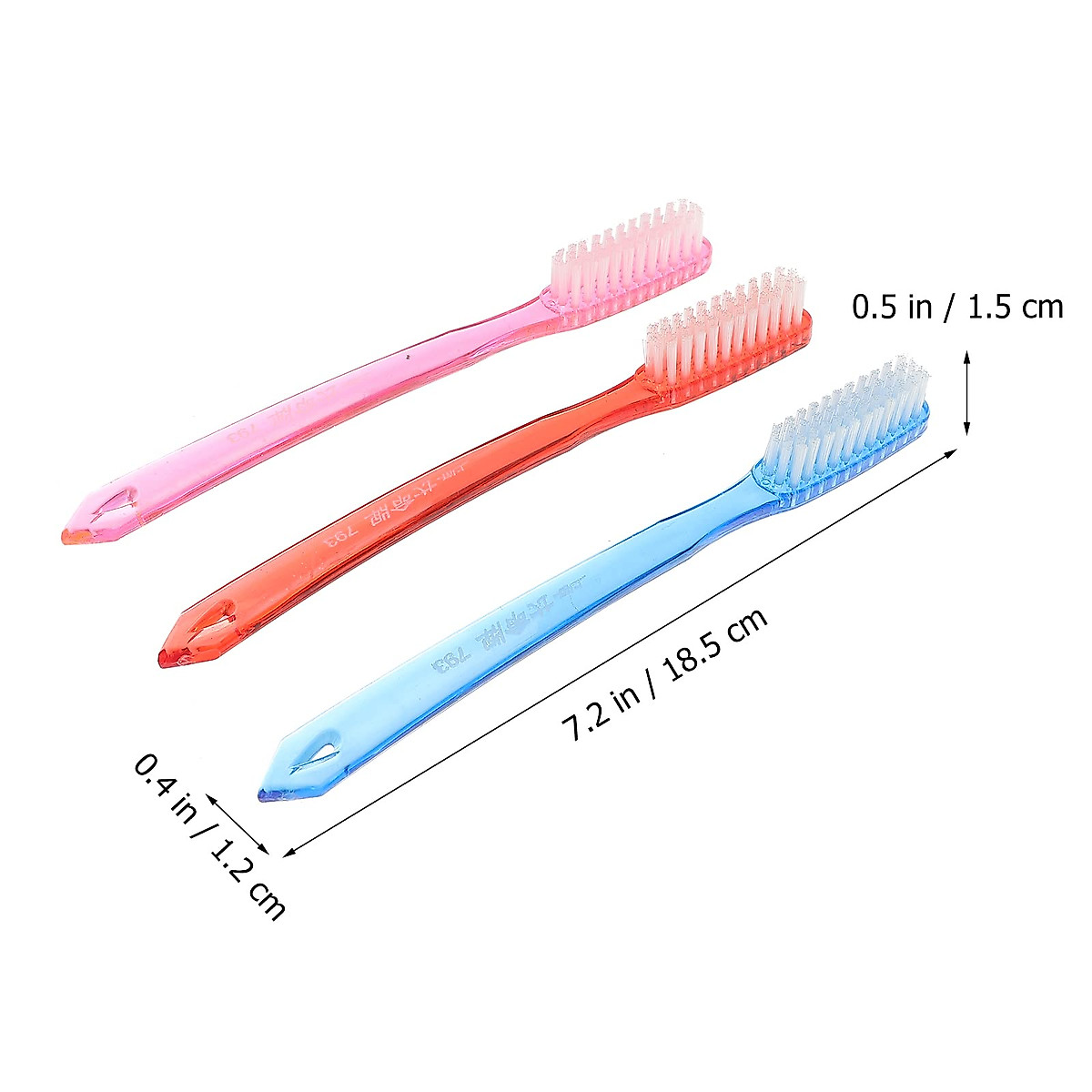 SUPVOX 6pcs Premium Manual Hard Bristles Toothbrush for Adult Teeth Stain Cleaning (Random)