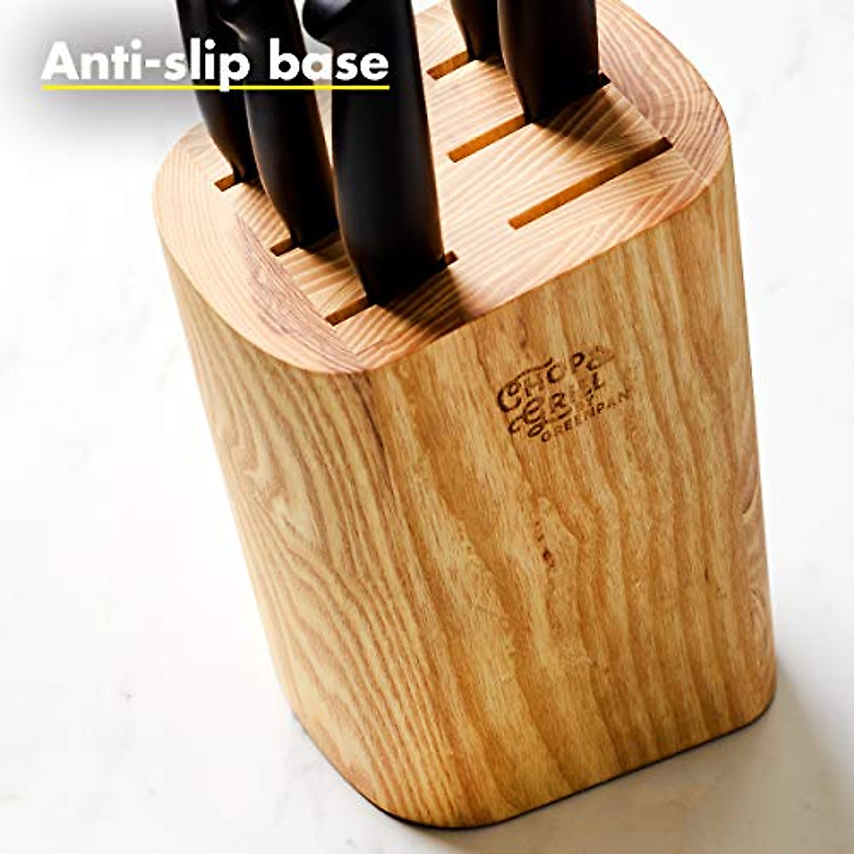 GreenPan Chop and Grill Ash Wood Knife Block