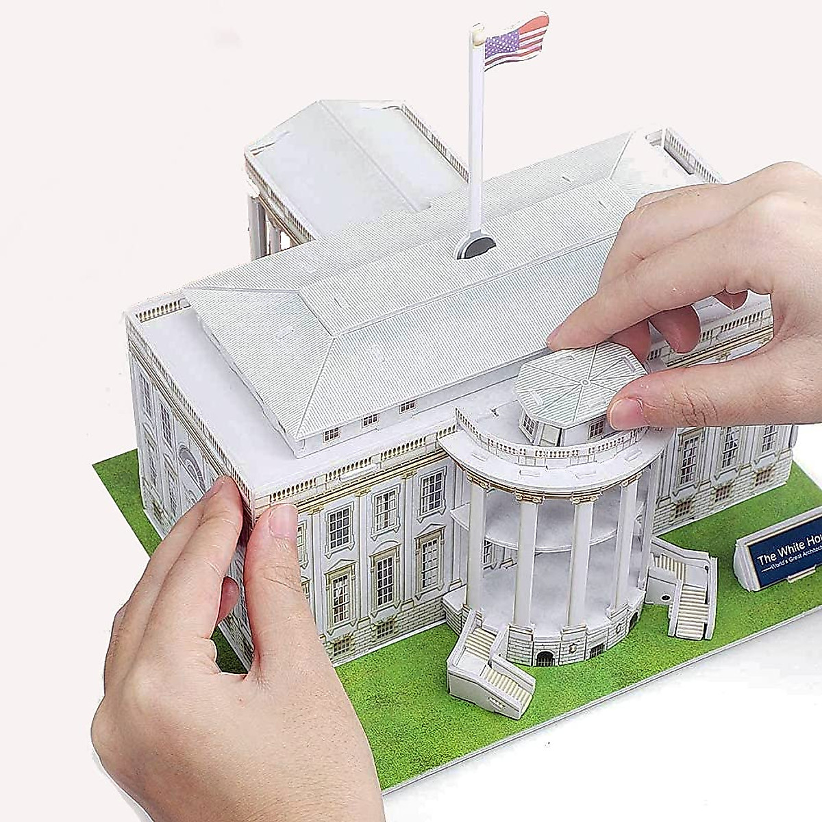 Liberty Imports The White House 3D Puzzle - Architectural Puzzles for Adults and Kids - Building Model DIY Kit, 35 Pieces