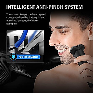 Electric Shaver Razor for Men Face,3D Rechargeable Rotary Shaver,Anti-Pinch Electric Razor for Shaving Face,Magnetic Shaver Head,Ergonomic Handle Easy Use,Gift for Dad Husband,Home Car Travel Gifts