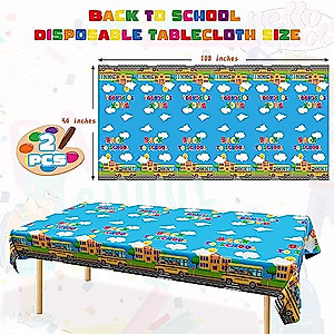 Back to School Tablecloths - Fun Disposable Party Decor 2-Pack