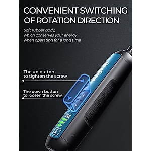 DongCheng 4V Cordless Electric Screwdriver, 2000mAh Battery Powered Rechargeable Screwdriver with 3 Torque Setting Up to 5N.m, 300RPM, Dual LED Lights, 8pcs 2-Inch Magnetic Screw Bits for Home DIY