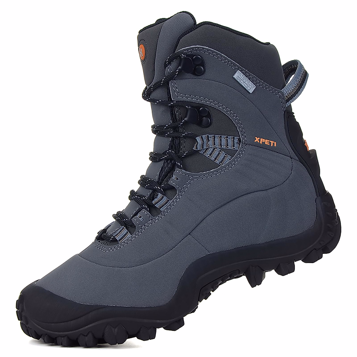 XPETI Men’s Thermator Mid-Rise Waterproof Lightweight Hiking Boot Insulated Non-Slip Grey 11