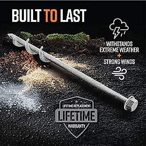 GROUNDGRABBA Ground Anchor Screw Kit - 28pc - Ground Anchors Heavy Duty for High Winds | Ground Anchor Kit for Swing Sets | Screw in Anchor for Pop-UP Canopy, Tents and More