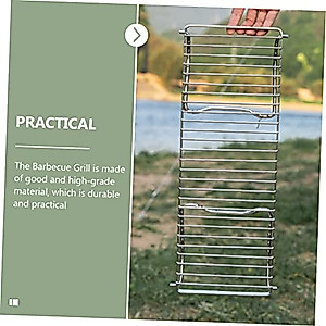 BESPORTBLE Burner Support Portable Camping Grill Grilling Sets for Outdoor Grill Griddle for Gas Grill Over Fire Cooking Grate Charcoal Grill Grate Bbq Grill Grate Outdoor Supply Stove Silver