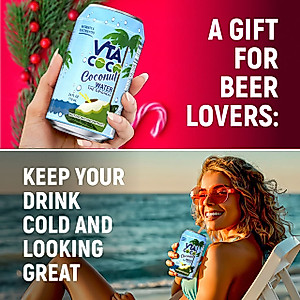 Skywin Silicone Can Sleeve (3 Pack) - Can Cover can Hides Can by Disguising it as a Can of Natural Coconut Water (Light Blue)