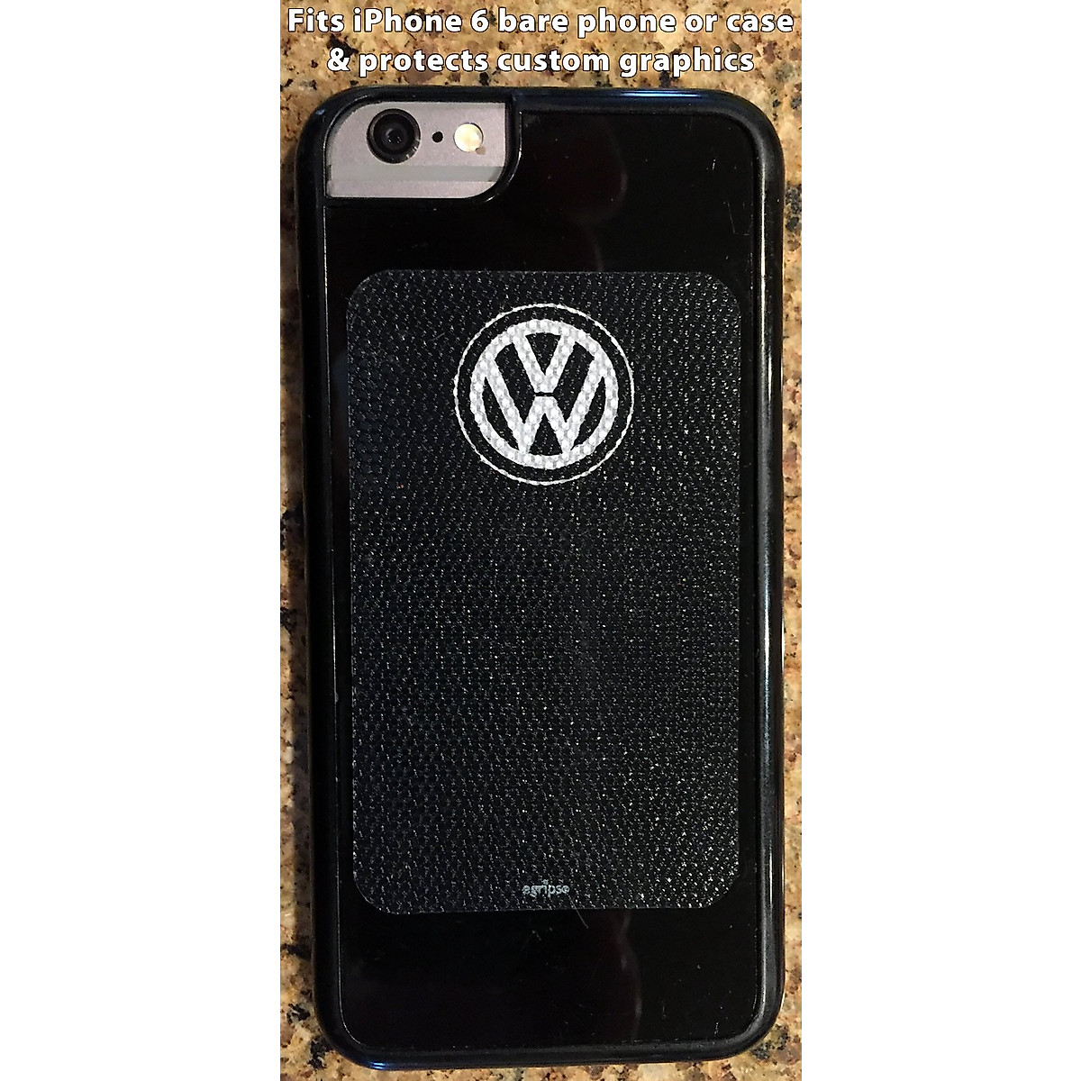 egrips 2pk Clear 2.13x3.5 54x89mm Rectangle, Universal Anti-Slip Grip Sticker for Mobile Phone Case, iPhone Galaxy Note Pixel, Not for Phone Sides or Curved Surfaces