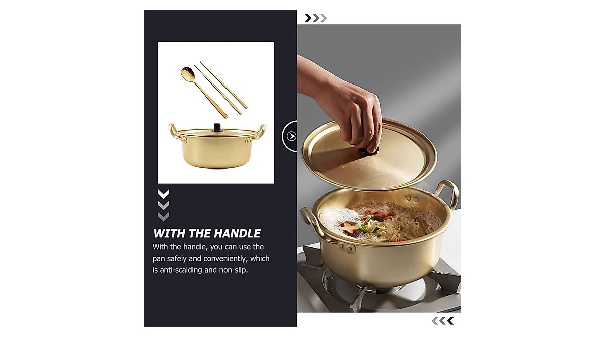 OUNONA Korean Ramen Noodle Pot - Ideal for Cooking