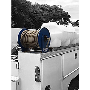 Coxreels 112-3-100 Hand Crank Hose Reel | Spool for Coiling Hoses and Cables | Rotating Storage Reel with Hand Crank | Steel Hose Reel | Fits 3/8'' x 100' Hose | 12” x 18.25” x 13”