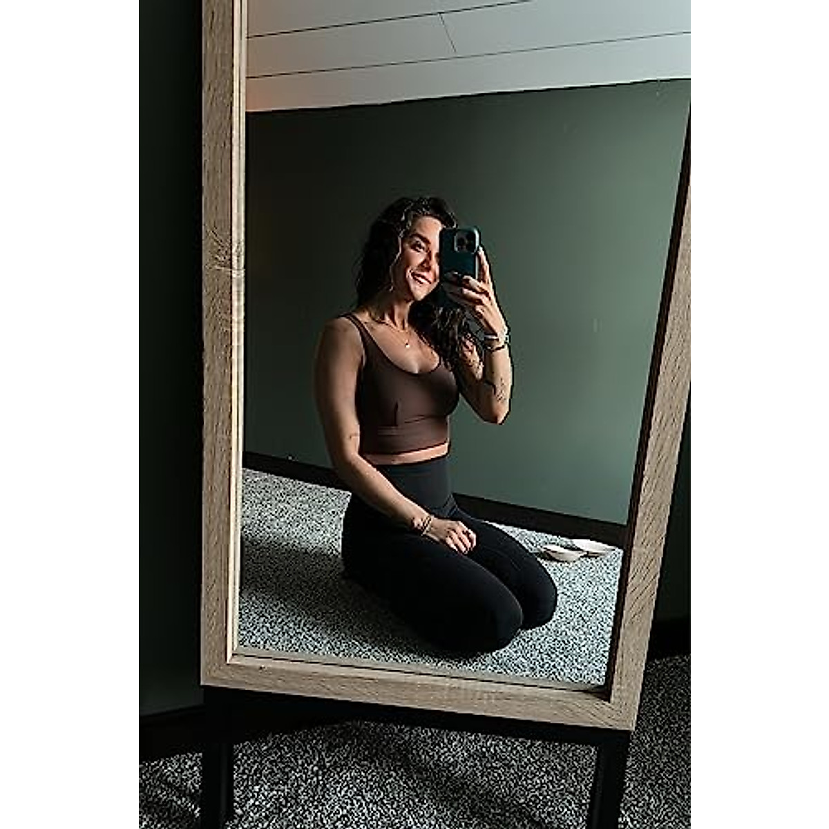 HeyNuts Pure&Plain 7/8 High Waisted Leggings for Women, Athletic Compression Tummy Control Workout Yoga Pants 25'' Black XXS(00)